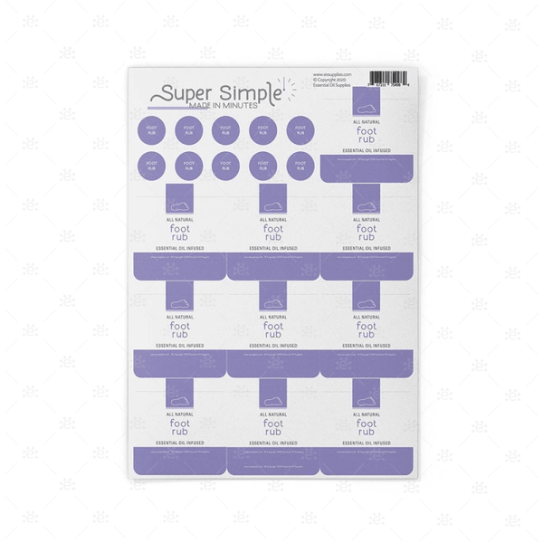 Super Simple : Made in Minutes - Foot Rub Labels - ENGLISH - Essential ...